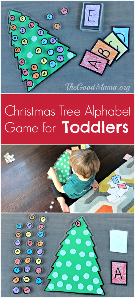 Christmas Tree Alphabet Game for Toddlers - The Good Mama