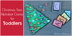 Christmas Tree Alphabet Game for Toddlers - The Good Mama