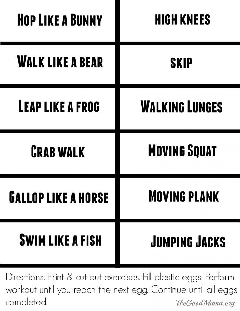 The Easter Egg Workout You Can Do With Your Kids - The Good Mama