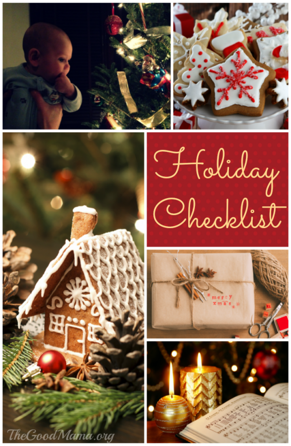 Holiday Checklist - The Good Mama