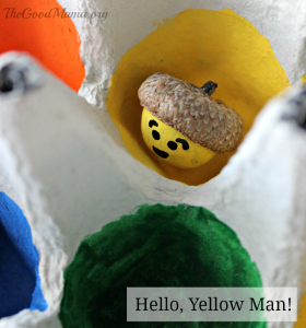Acorn Color Match Activity for Toddlers - The Good Mama