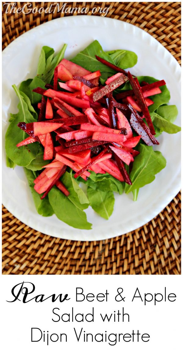 Raw Apple & Beet Salad with Dijon Vinaigrette Recipe - The Good Mama